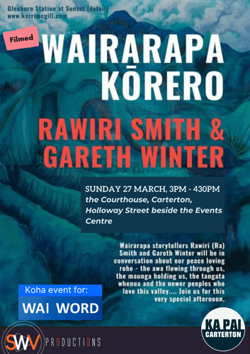 Wairarapa Kōrero with Ra Smith and Gareth Winter - Carterton - Eventfinda