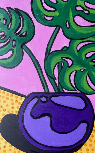 Pop Art Paint and Wine Night - Monstera Pot POP - Paraparaumu - Eventfinda