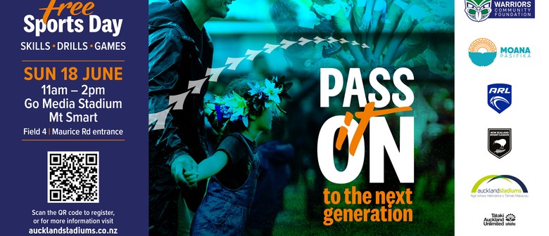 Pass It On - Free sports day at Go Media Stadium - Auckland - Eventfinda