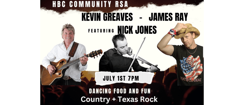 Kevin Greaves, James Ray, & Nick Jones - Auckland - Eventfinda