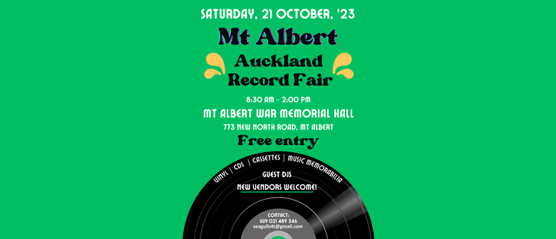 Mt Albert Record Fair - Auckland - Eventfinda