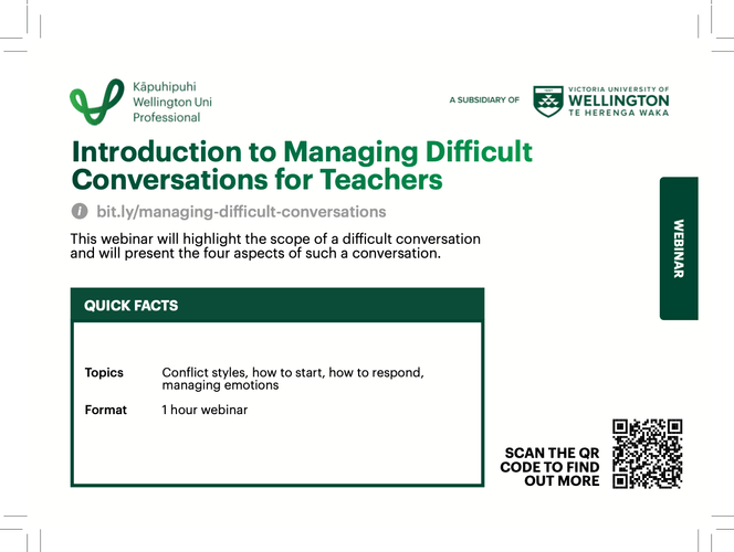 Managing Difficult Conversations for Teachers - Virtual - Eventfinda