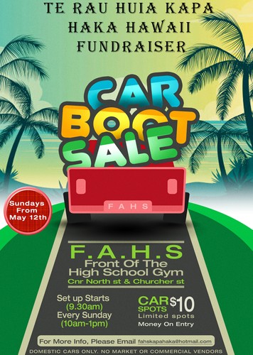 Sunday's Weekly Car Boot Sales FAHS Kapa Haka Fundraiser - Feilding ...
