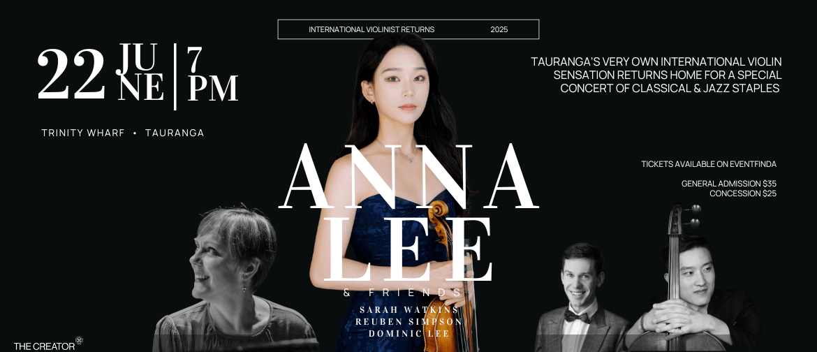 Violinist Anna Lee & Friends - Tauranga - Eventfinda