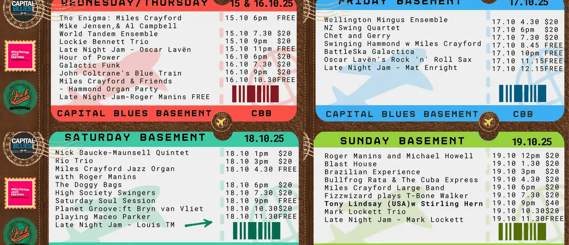 Capital Blues Wellington Jazz Fest 16th Oct - Wellington - Eventfinda