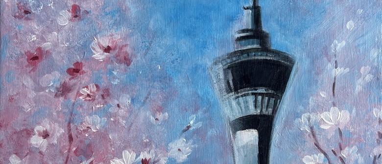 Paint n Chill - Cherry Blossom Sky Tower - Auckland - Eventfinda