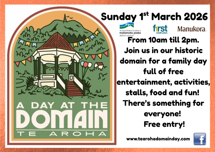 A Day at the Domain Te Aroha - Te Aroha - Eventfinda